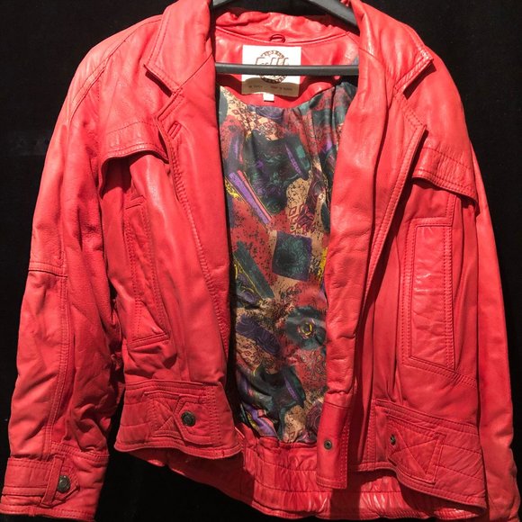 Global Identity | Jackets & Coats | Vintage Global Identity Red Leather ...